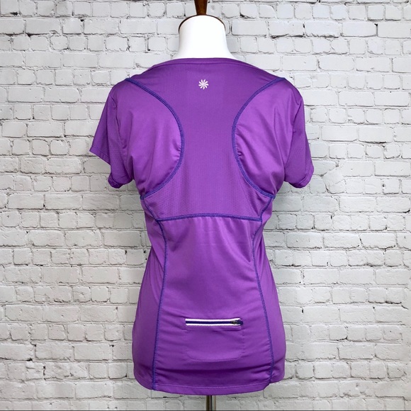Athleta | Tops | Athleta Purple Short Sleeve Top | Poshmark